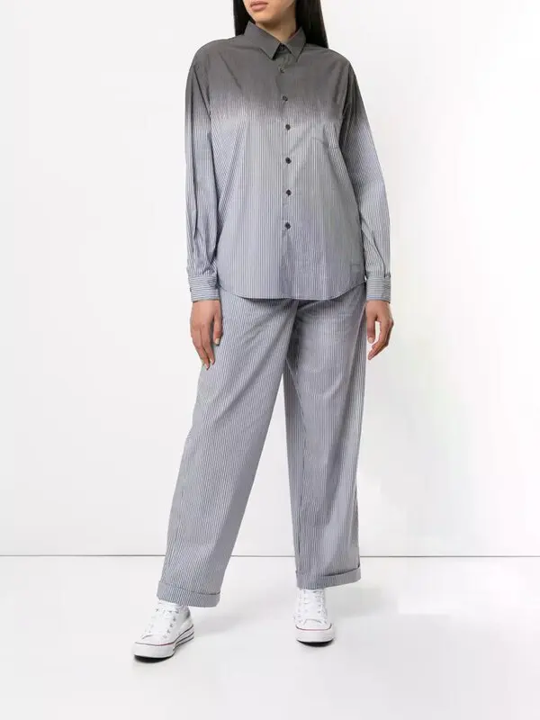 PORTS V Gradient Pinstripe Shirt