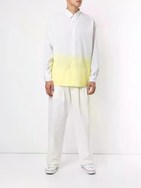 PORTS V Ombré Button-up Shirt - White
