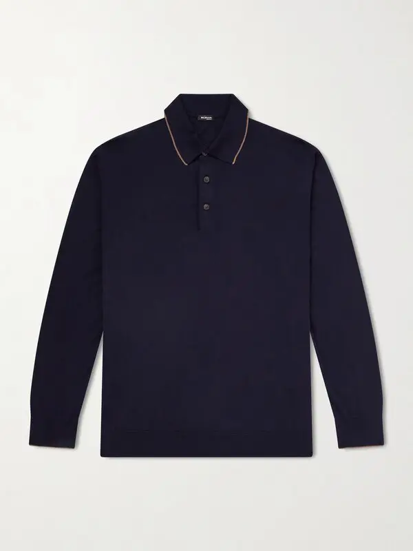 Kiton Merino Wool Polo Shirt