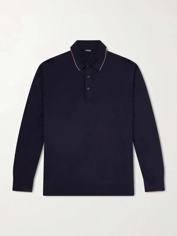 Kiton Merino Wool Polo Shirt