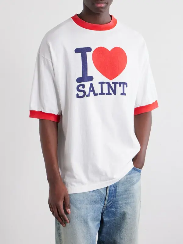 SAINT MXXXXXX I Love Saint Cotton-jersey T-shirt