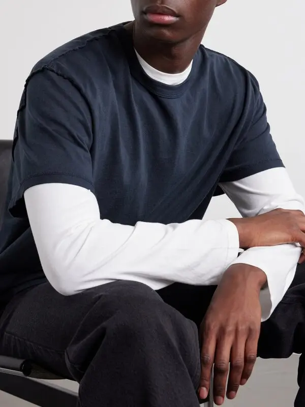 LES TIEN Inside Out Heavyweight Cotton-jersey T-shirt