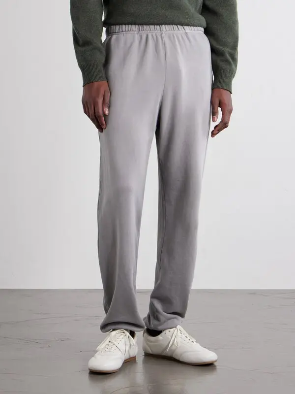 LES TIEN Tapered Cotton-jersey Drawstring Sweatpants