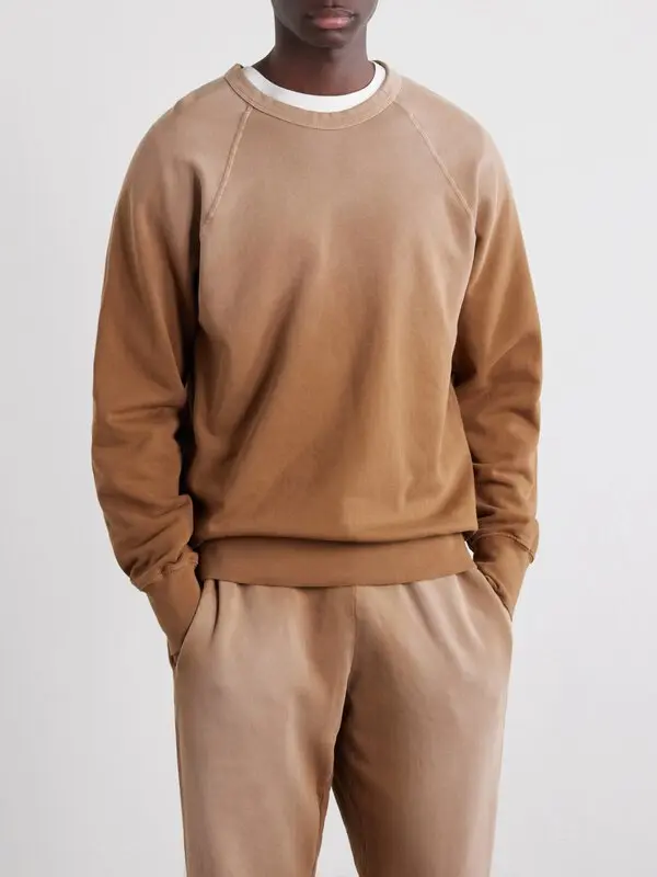 LES TIEN Cotton Jersey Raglan Sweatshirt