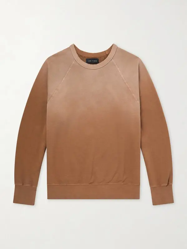 LES TIEN Cotton Jersey Raglan Sweatshirt