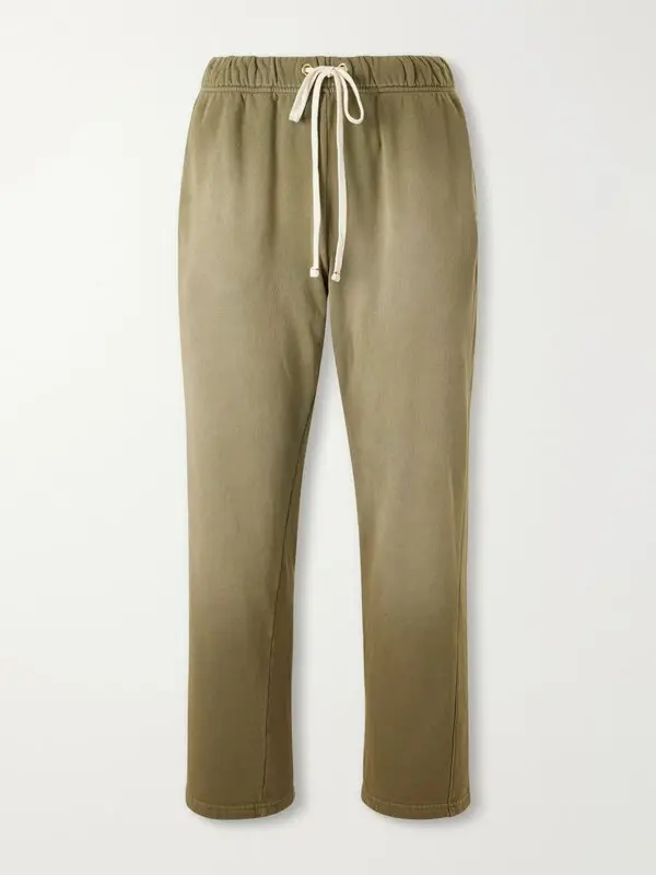 LES TIEN Straight-leg French Terry-cotton Sweatpants
