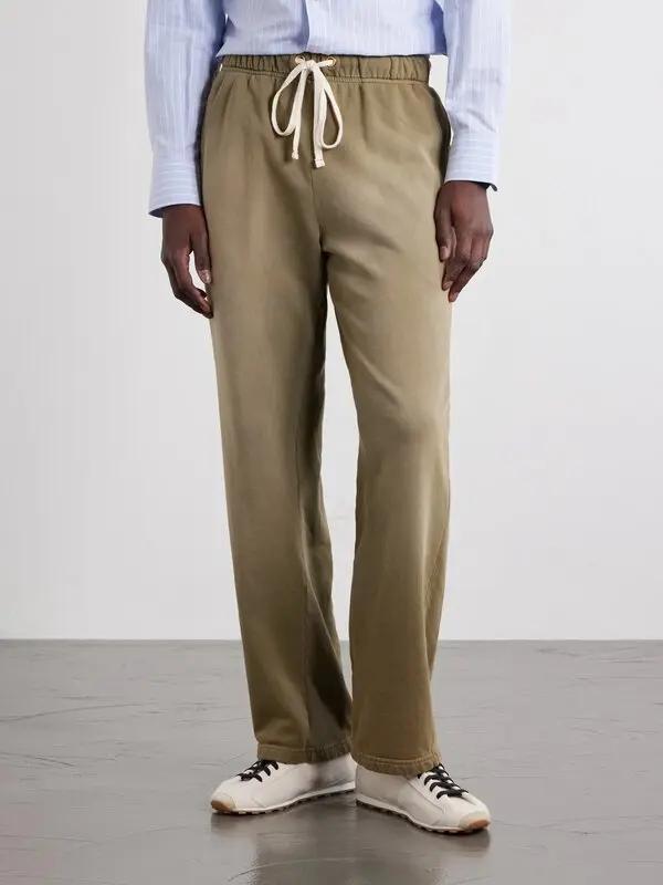 LES TIEN Straight-leg French Terry-cotton Sweatpants