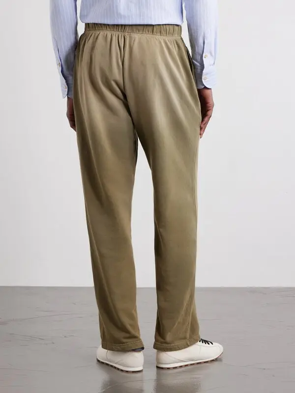 LES TIEN Straight-leg French Terry-cotton Sweatpants