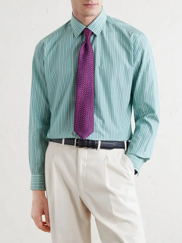 Charvet Striped Cotton-poplin Shirt