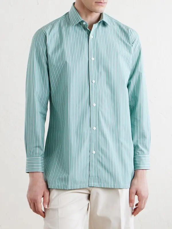 Charvet Striped Cotton-poplin Shirt