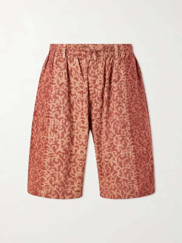 KARDO Milo Shibori Straight-leg Printed Cotton Shorts