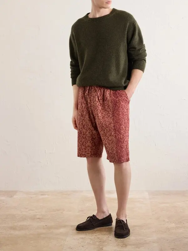 KARDO Milo Shibori Straight-leg Printed Cotton Shorts