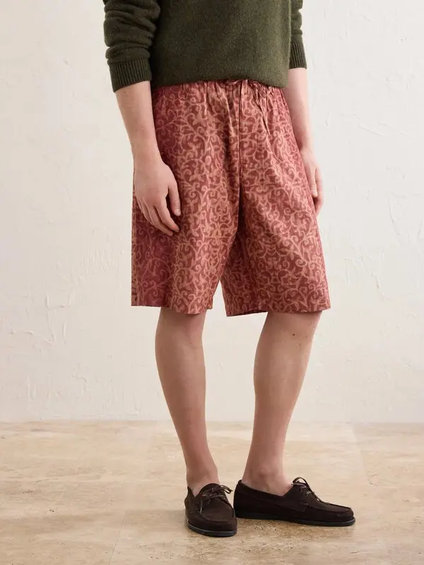 KARDO Milo Shibori Straight-leg Printed Cotton Shorts