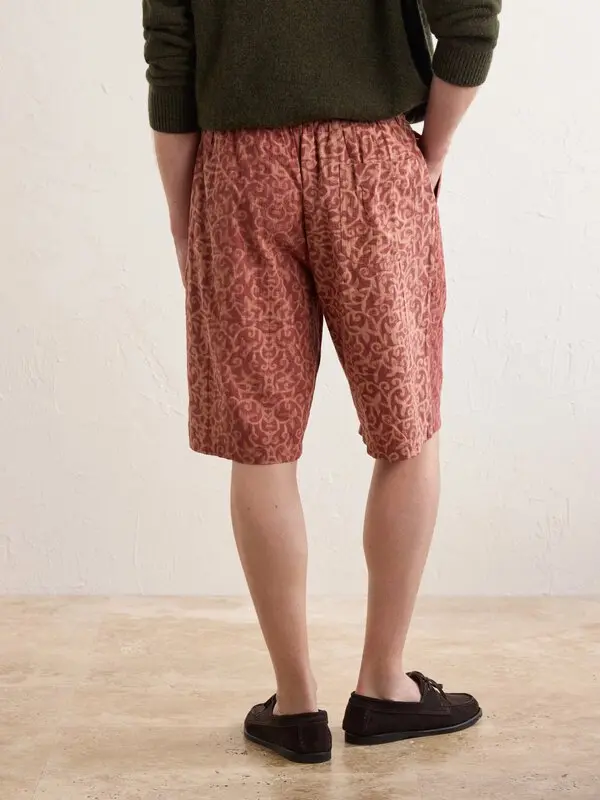 KARDO Milo Shibori Straight-leg Printed Cotton Shorts