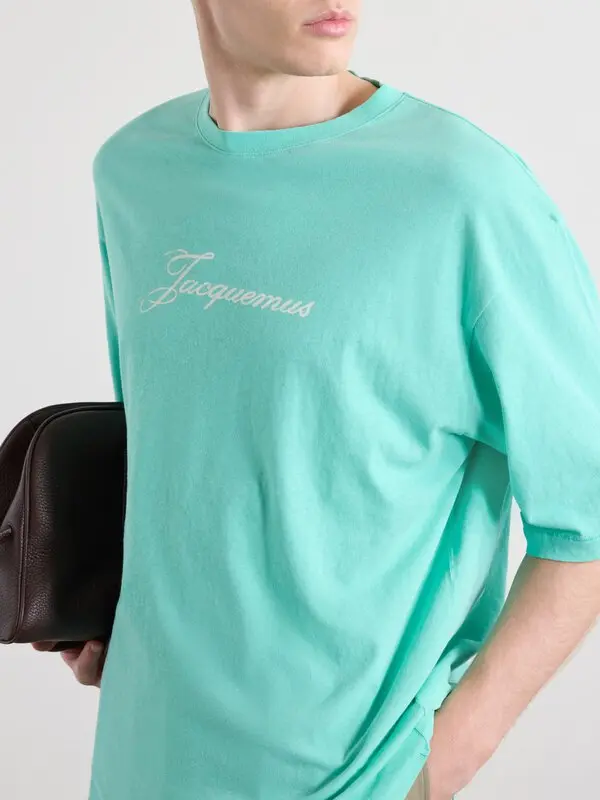 Jacquemus Logo-print Cotton And Hemp-blend T-shirt