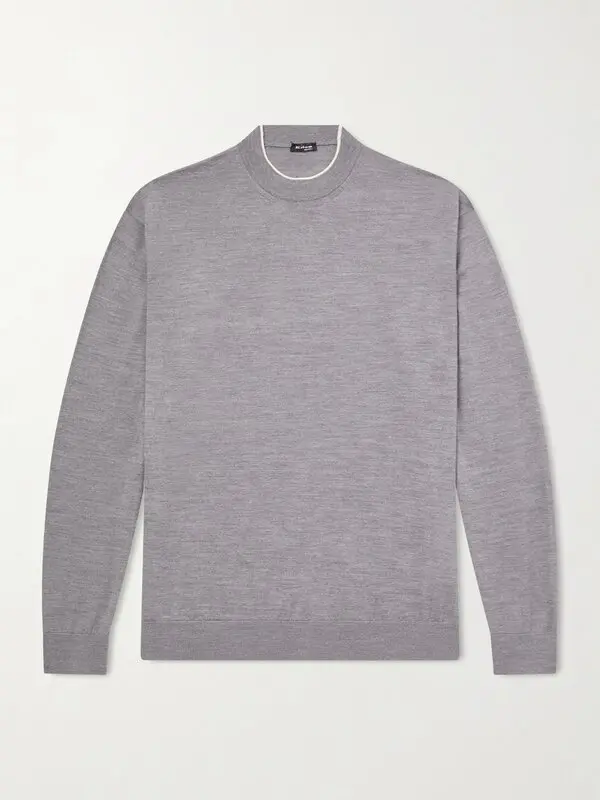 Kiton Merino Wool Crewneck Sweater
