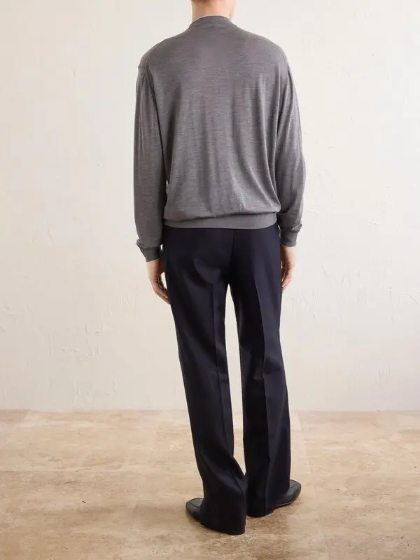Kiton Merino Wool Crewneck Sweater
