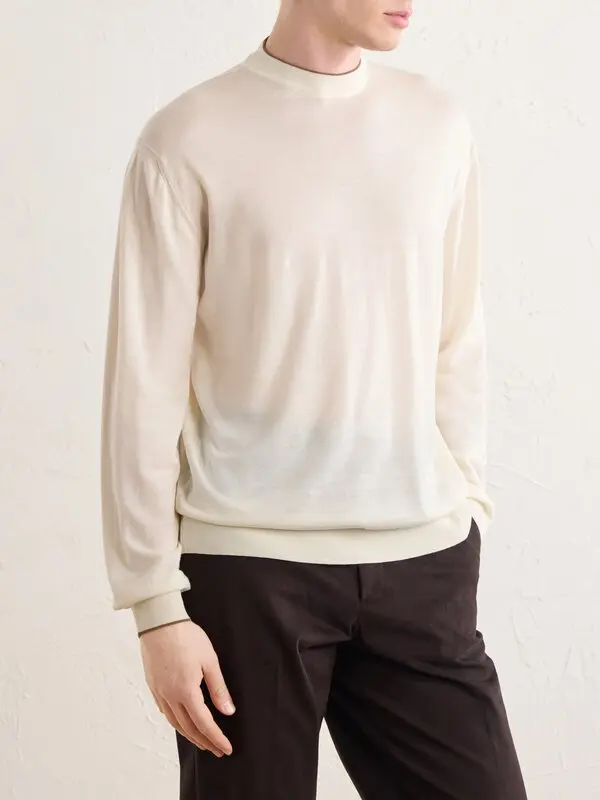 Kiton Merino Wool Crewneck Sweater