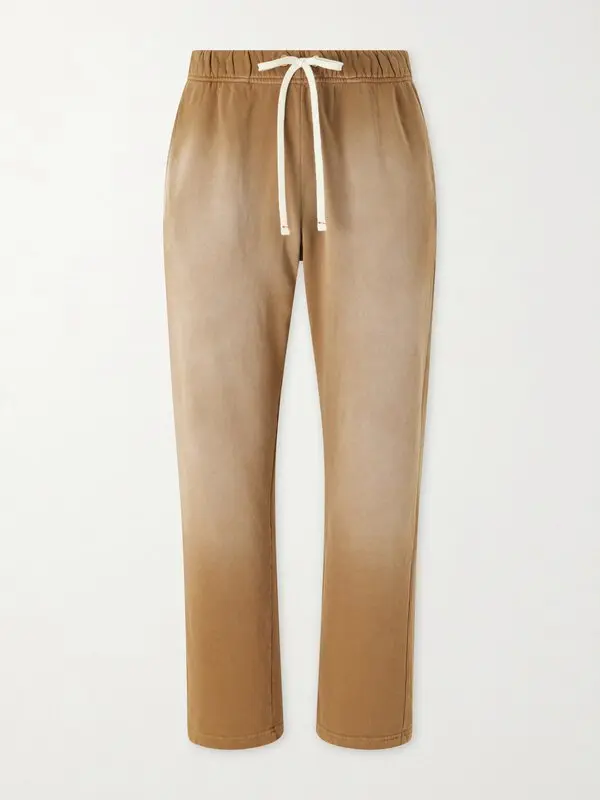LES TIEN Straight-leg French Terry-cotton Sweatpants