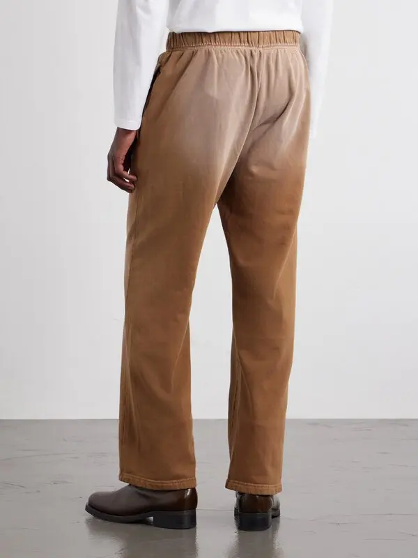 LES TIEN Straight-leg French Terry-cotton Sweatpants