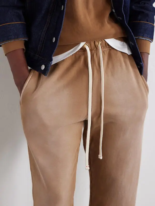 LES TIEN Straight-leg French Terry-cotton Sweatpants