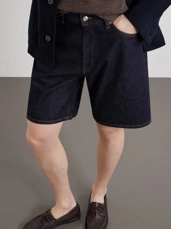Nn07 Otis Straight-leg Organic Denim Shorts