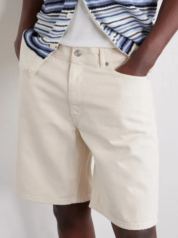 Nn07 Otis Straight-leg Organic Denim Shorts