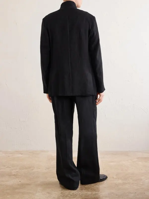 SAMAN AMEL Nehru Linen Jacket