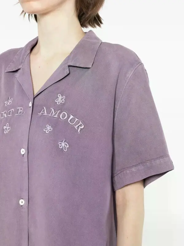 AGNES B. Dyed Collar Shirt
