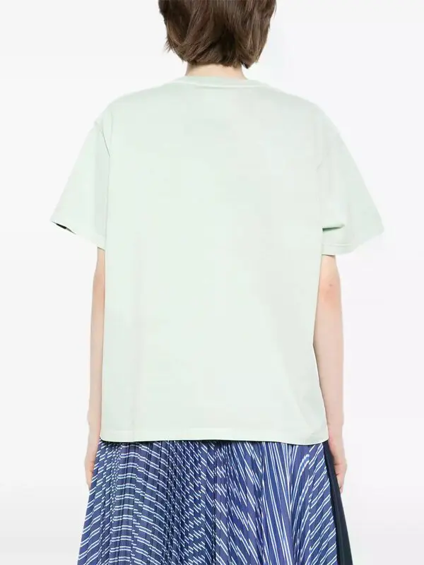 AGNES B. Dinosaur Embroidered T-shirt - Green