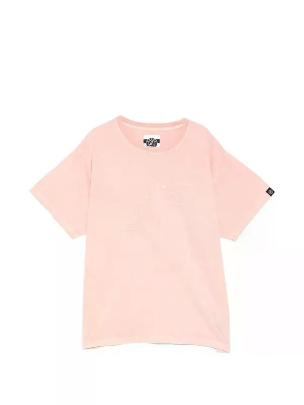AGNES B. Dinosaur Embroidered T-shirt - Pink