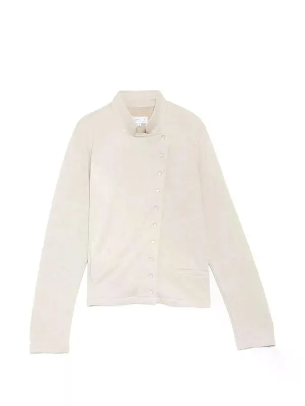 AGNES B. Long Sleeve Mock Neck Top - Neutrals