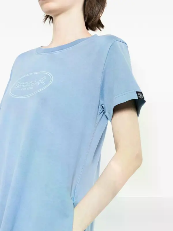 AGNES B. Dyed Short-sleeved Mini Dress