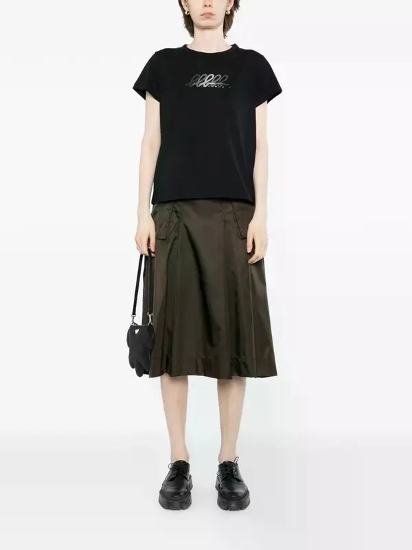 AGNES B. Logo Print Cotton T-shirt