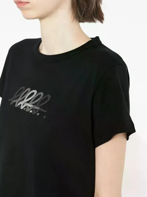 AGNES B. Logo Print Cotton T-shirt