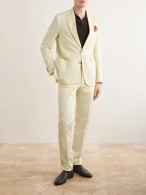 DE PETRILLO Single-breasted Cotton-twill Blazer