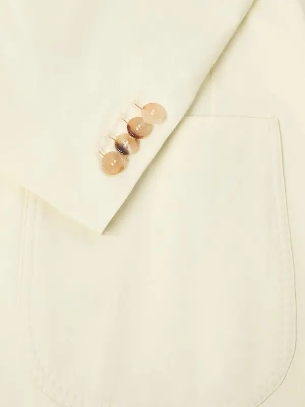 DE PETRILLO Single-breasted Cotton-twill Blazer