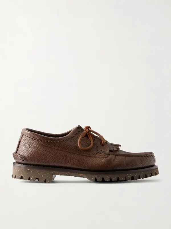 YUKETEN Italian Full-grain Leather Boat Shoes