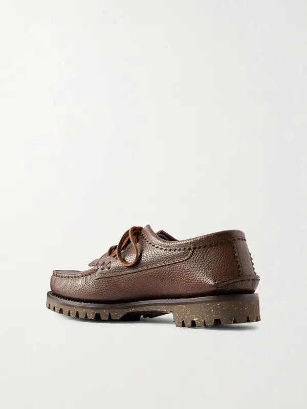 YUKETEN Italian Full-grain Leather Boat Shoes