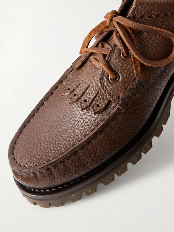 YUKETEN Italian Full-grain Leather Boat Shoes