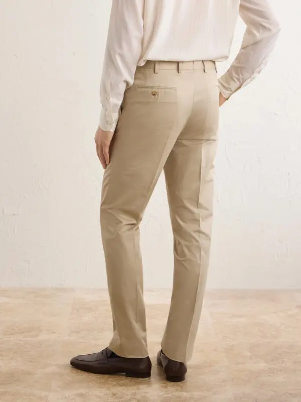 DE PETRILLO Tapered Cotton-twill Suit Trousers