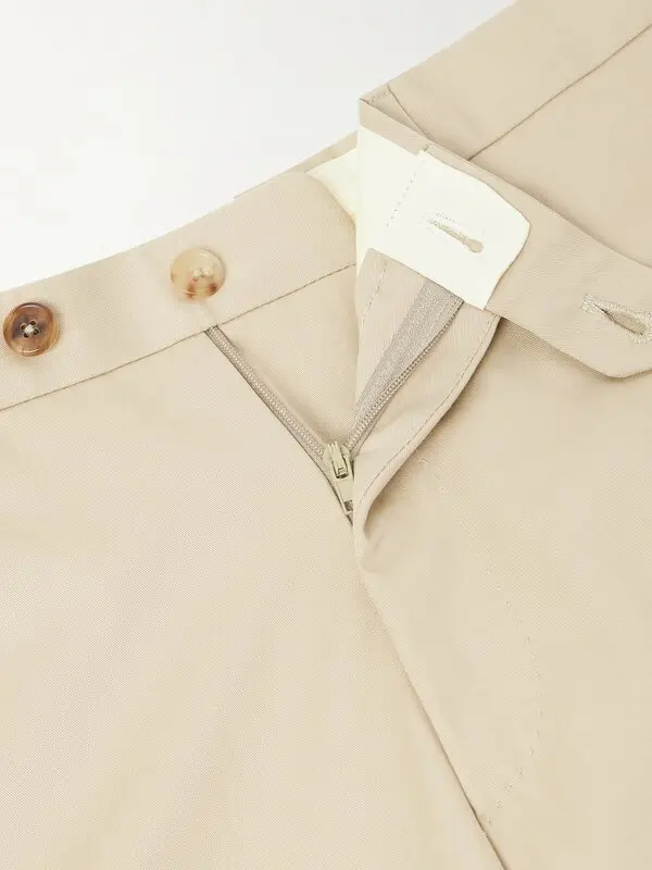 DE PETRILLO Tapered Cotton-twill Suit Trousers