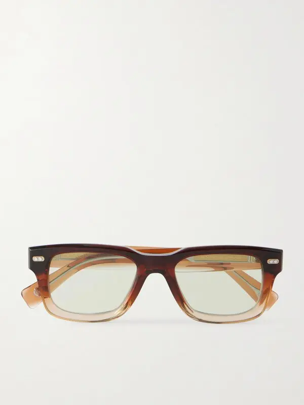 Brunello Cucinelli Dégradé Acetate Sunglasses - Brown