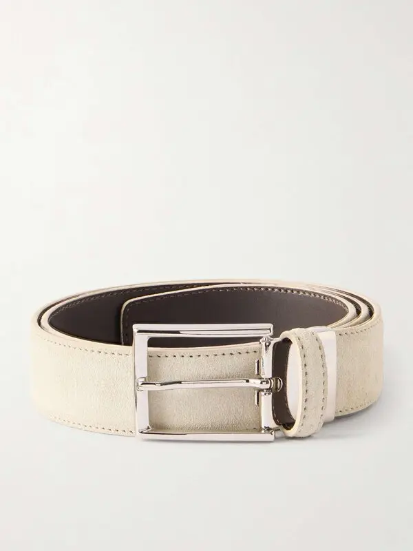 Canali Suede Belt - Beige