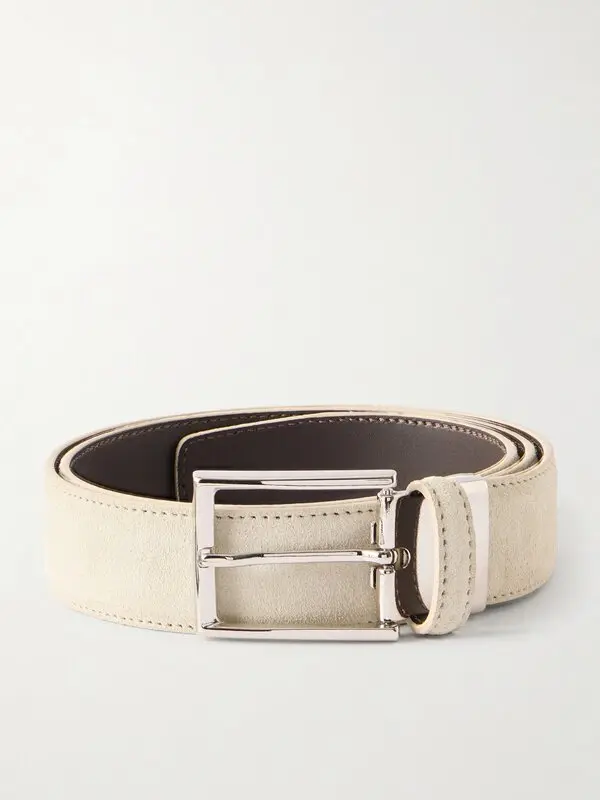 Canali Suede Belt - Neutrals