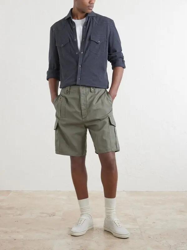 Brunello Cucinelli Honeycomb-knit Cotton Shirt