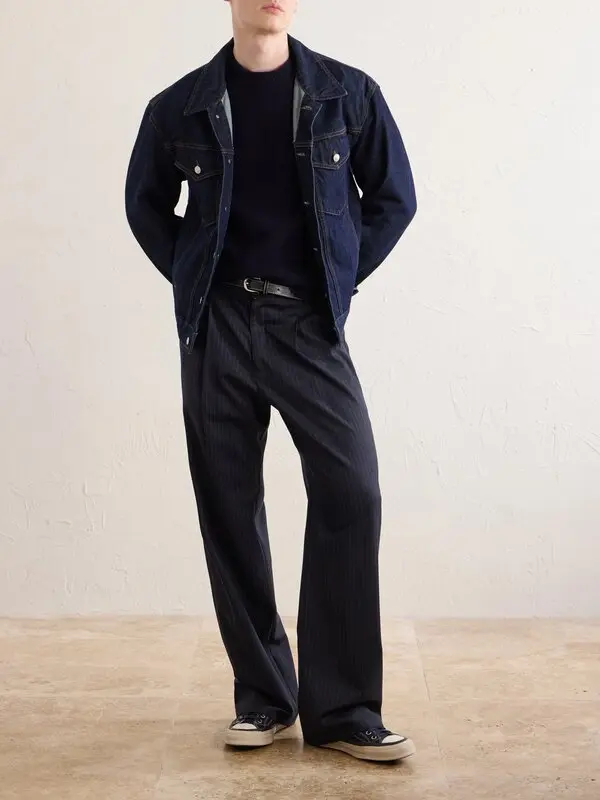 A.p.c. Wool Intarsia Logo Sweater - Blue