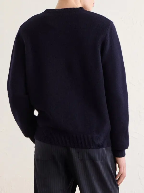 A.p.c. Wool Intarsia Logo Sweater - Blue