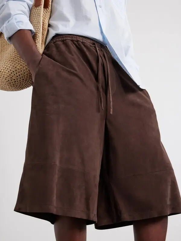 Loewe Suede Knee-length Shorts