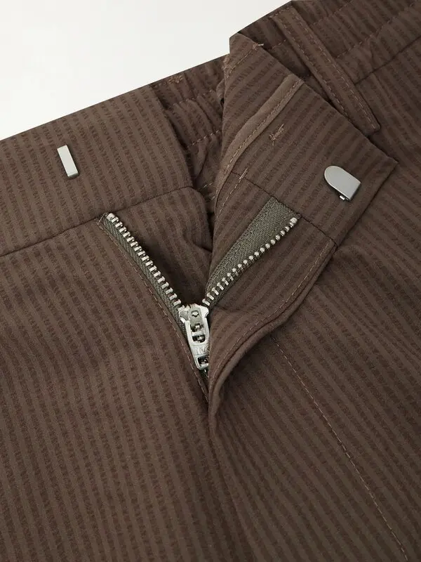 Nn07 Billie Straight-leg Striped Seersucker Shorts
